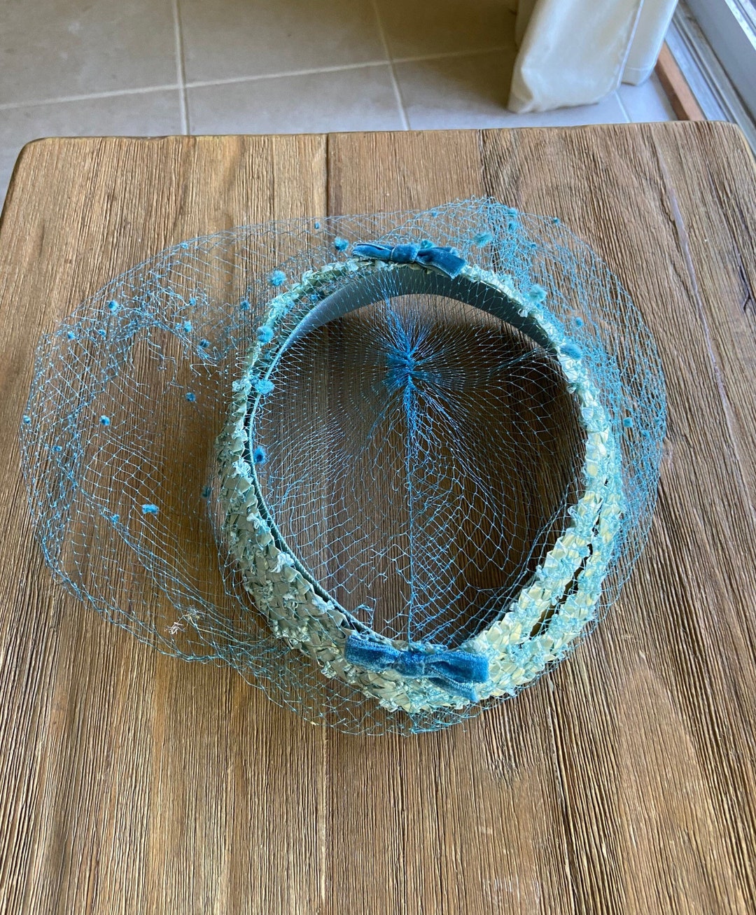 Vintage Light Blue Veil - Etsy