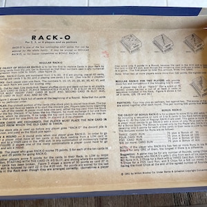 Vintage Racko Card Game - Etsy