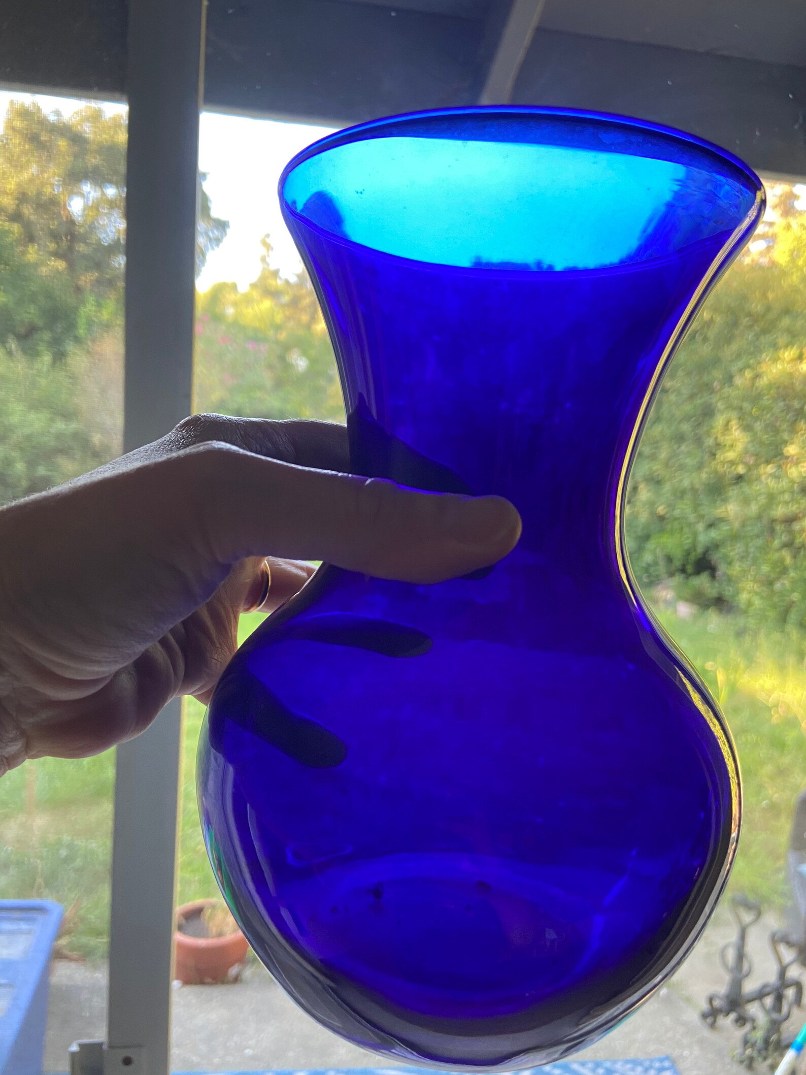 Libbey Cobalt Blue Vase - Etsy