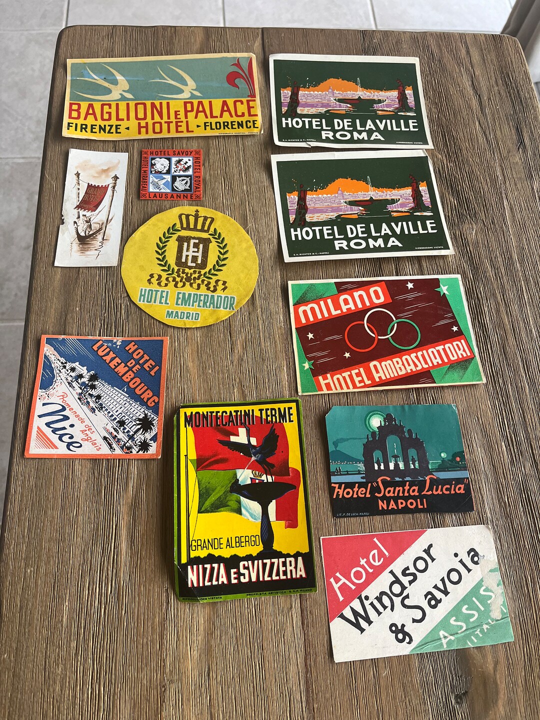 Vintage European Hotels Luggage Labels (11) - Etsy