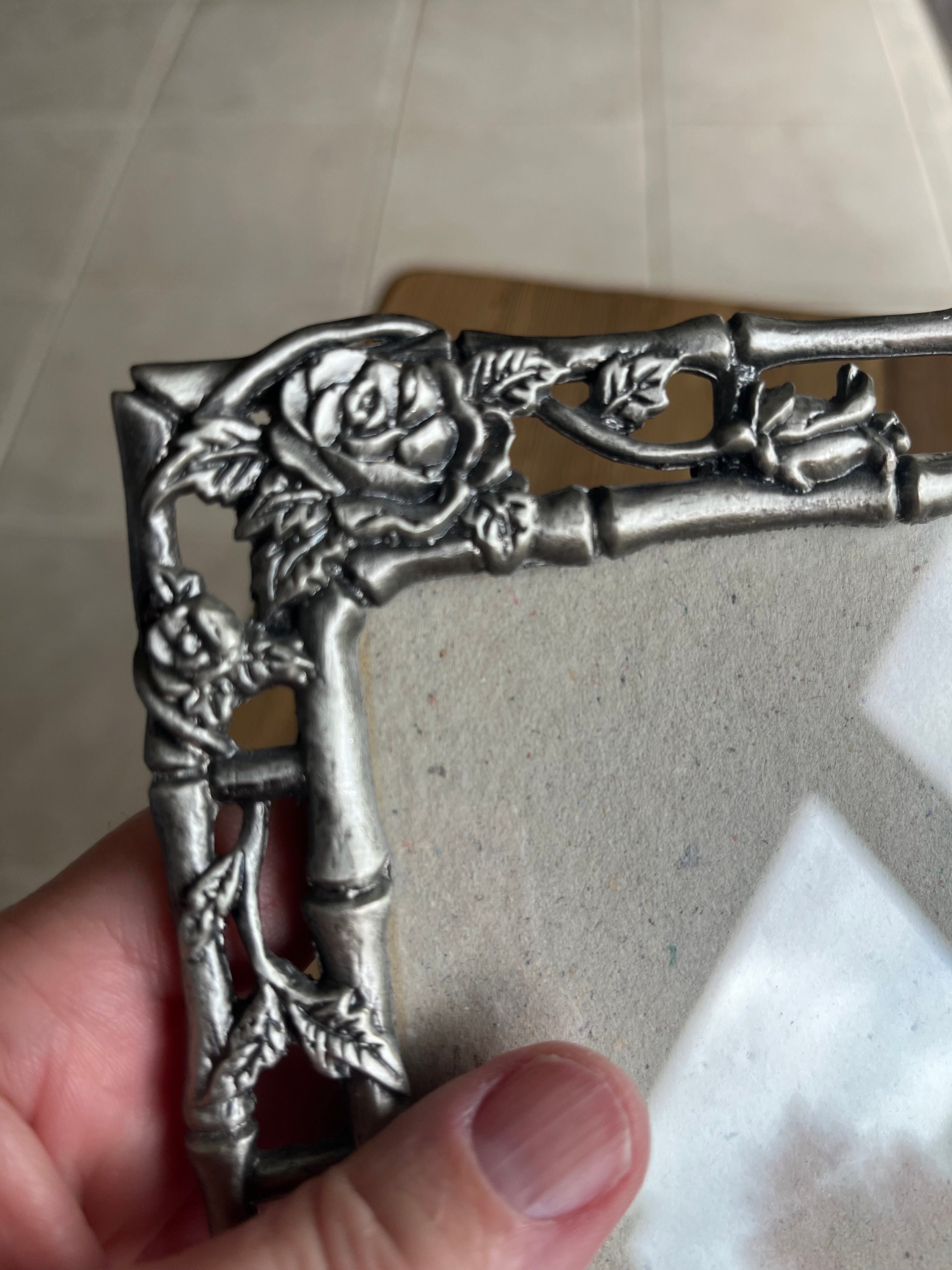 Vintage Metal Roses Picture Frame - Etsy