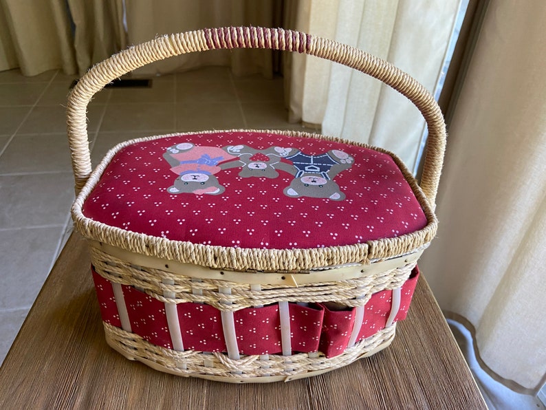 Vintage Sewing Basket - Etsy
