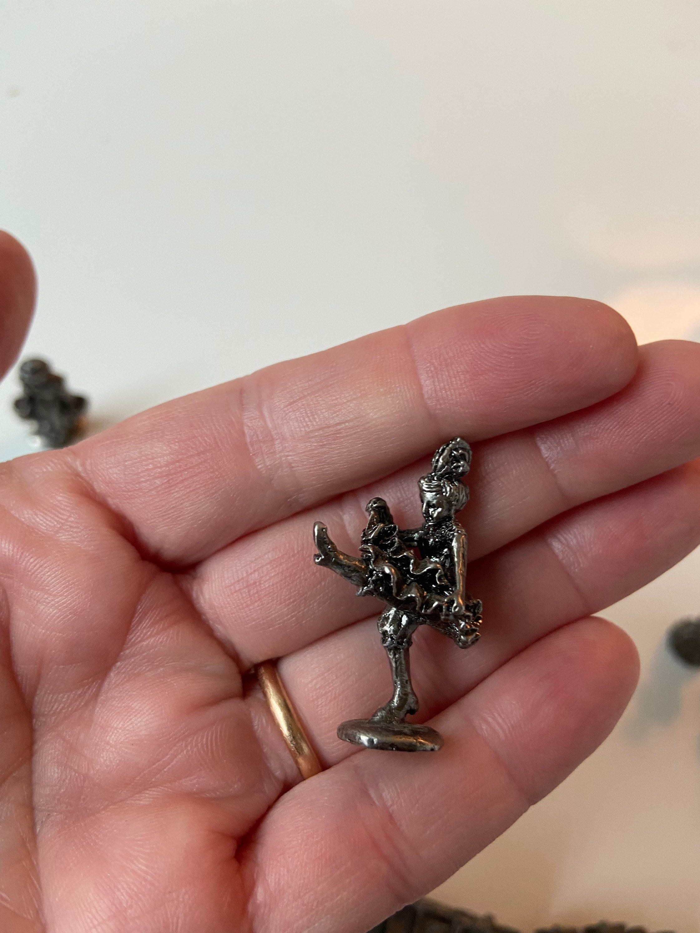 Vintage Pewter Figurines - Etsy