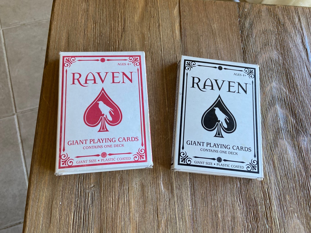 Raven Giant Playing Cards (2 Decks ) - Etsy
