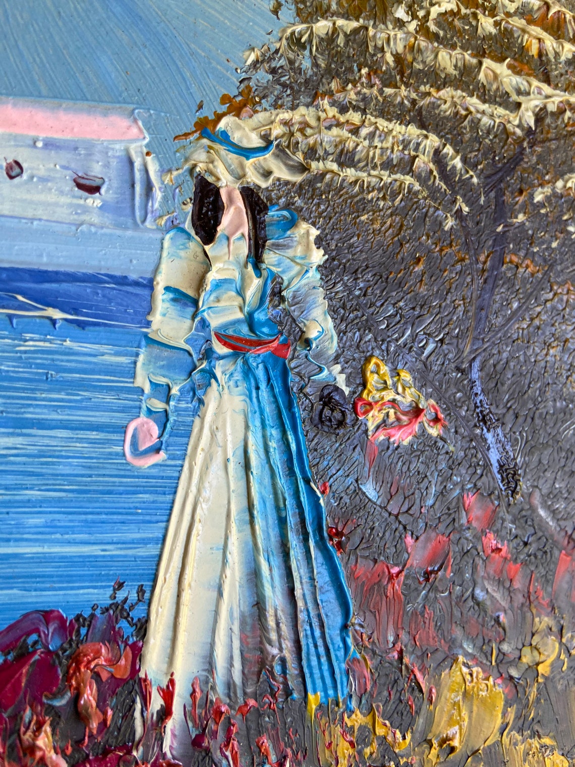 Vintage beach scenes oil paintings | Etsy