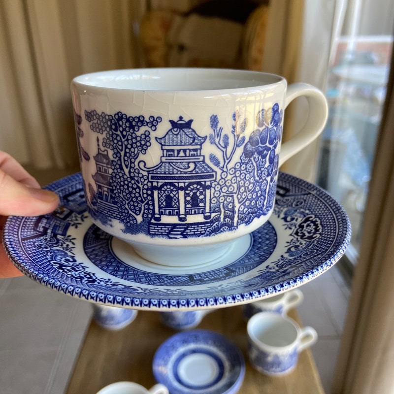 Blue Willow Mugs - Etsy