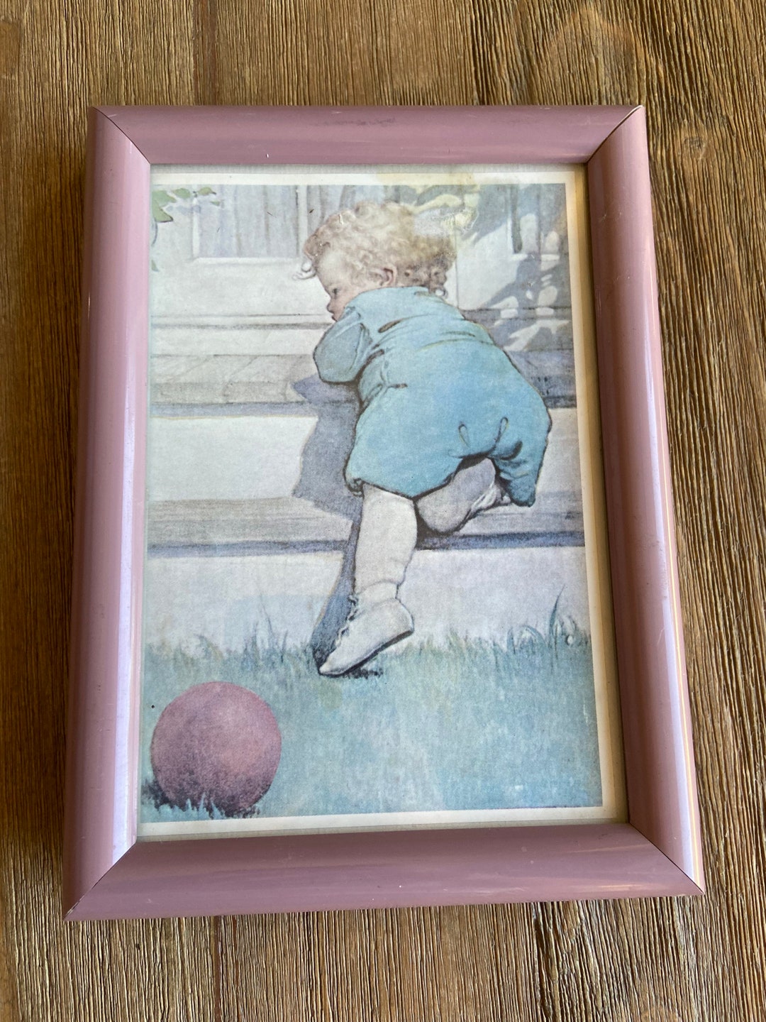 Vintage Pink Picture Frame - Etsy