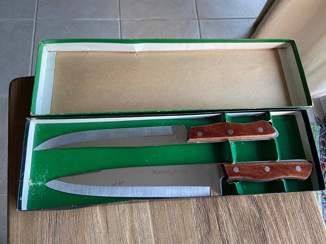 Vintage Maxam Steel Japanese Knives in Original Box - Etsy