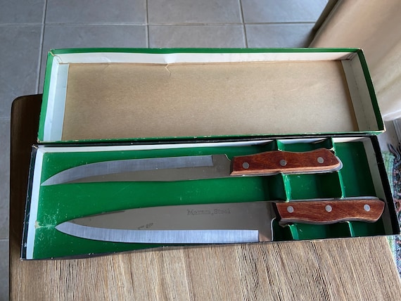 Vintage Maxam Steel Japanese Knives in Original Box - Etsy