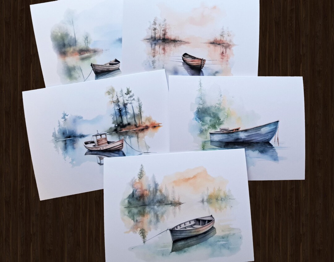 Boat Note Cards, Blank Cards for Men, Small Gift for Co-worker - Etsy