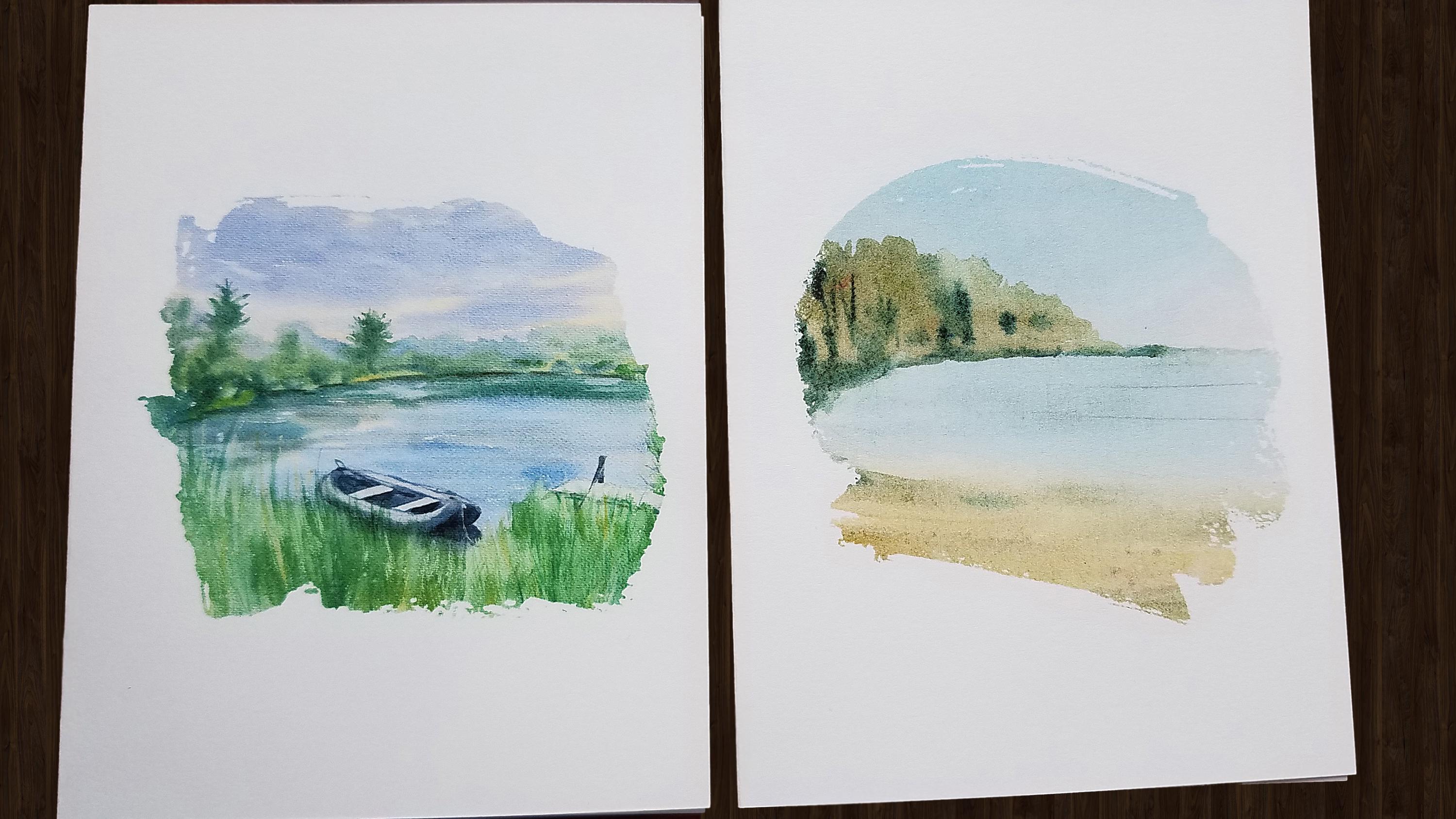 12 Landscape Note Cards, Watercolor Cards, Teacher Appreciation Gift - Etsy