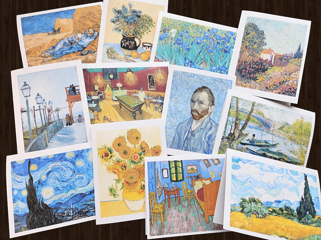 Van Gogh Note Cards: Fine Art Blank Cards Set - Etsy
