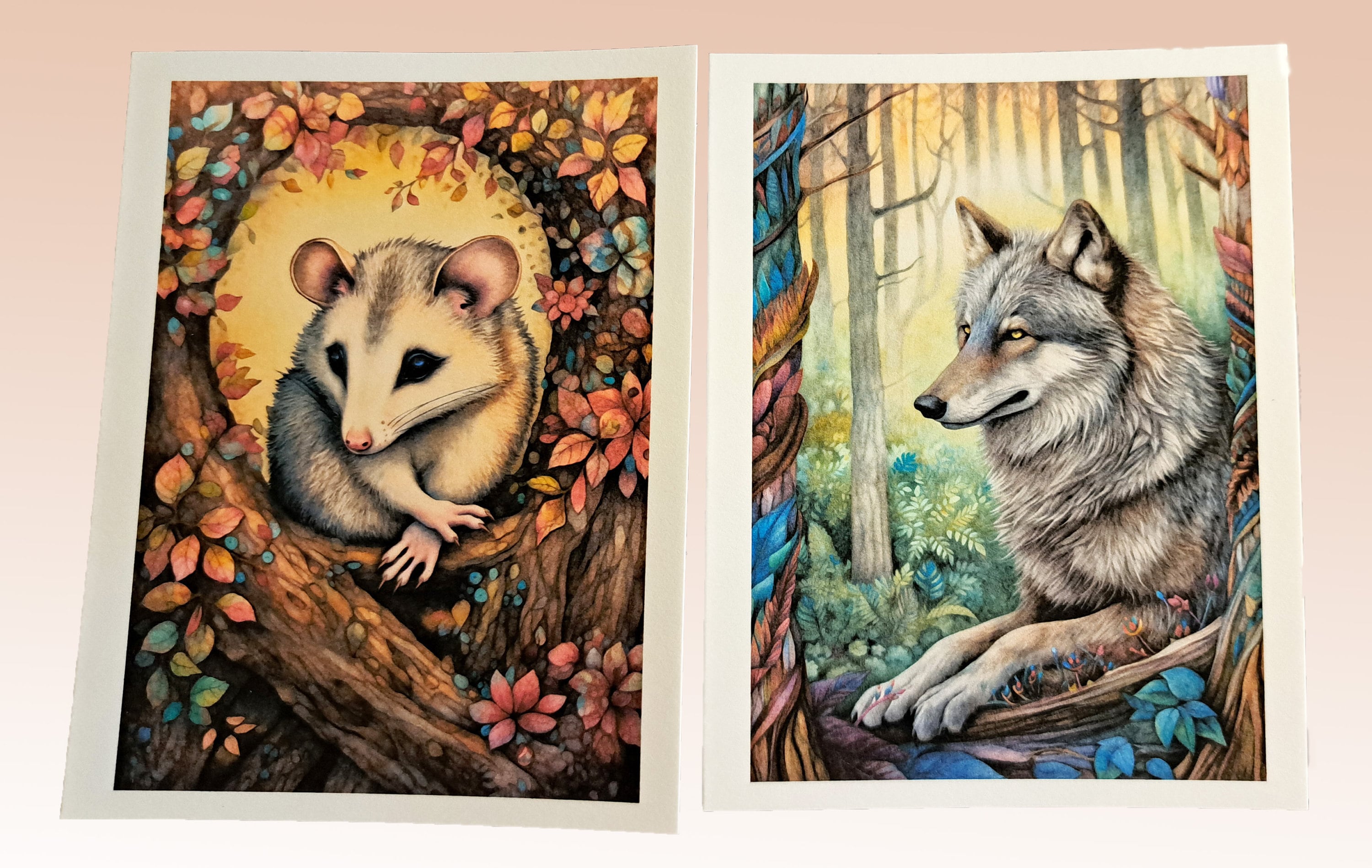 Forest Animal Note Cards: Artistic Woodland Creatures, Blank Inside - Etsy