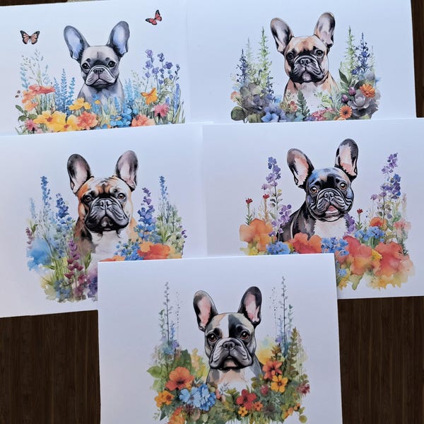 French Bulldog Card - Etsy