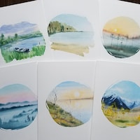 Watercolor Cards - Etsy