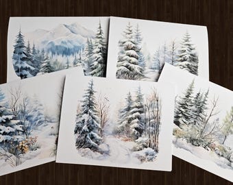 Winter Note Cards, Winter Stationery, Blank Cards With Envelopes ...
