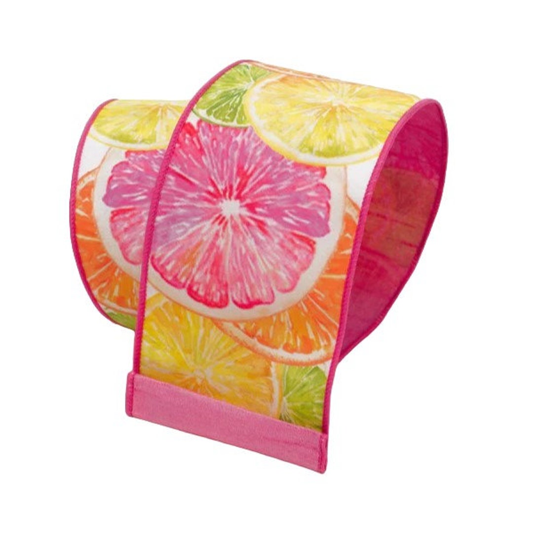 Vibrant Citrus Ribbon, Luxury Designer Ribbon, Farrisilk Ribbon, Spring ...
