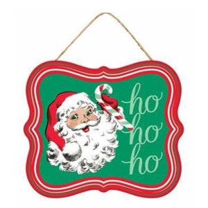 Christmas Tin Matte Santa Asst Sign 7 Santa Christmas - Etsy