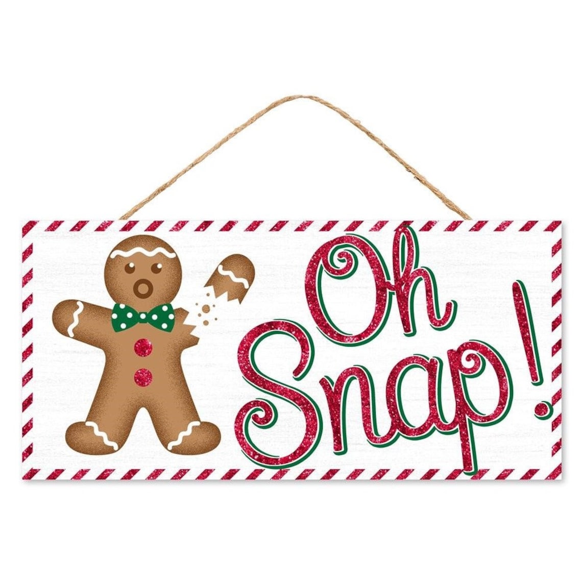 Christmas Gingerbread Oh Snap Sign, Christmas Wreath Attachment Sign ...