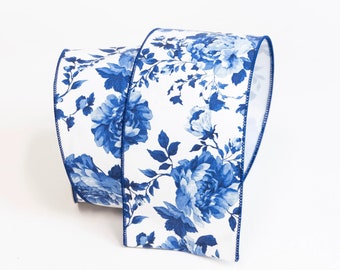 Ribbon Blue Toile - Etsy