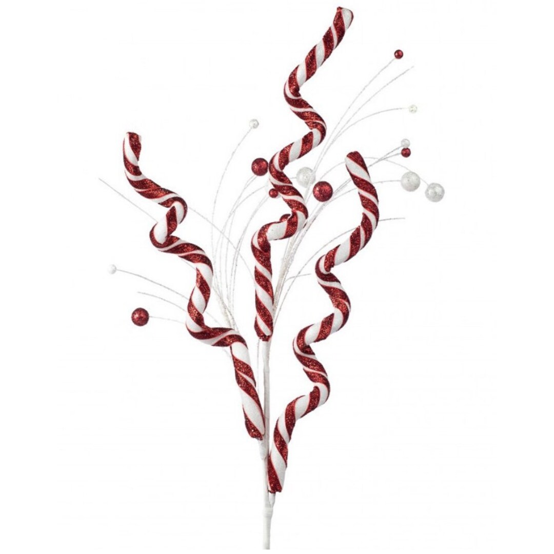 Peppermint Curls Spray, 31, Candy Christmas Spray, Christmas Tree Spray ...