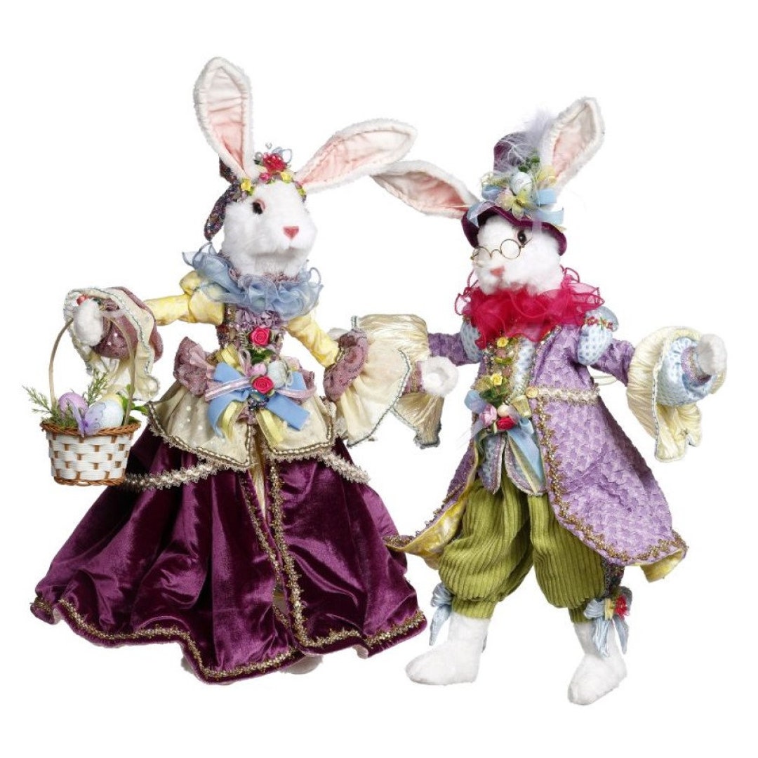 Mr. & Mrs. Cottontail Rabbit Set, 51-37284, Easter Figure, Easter Bunny ...