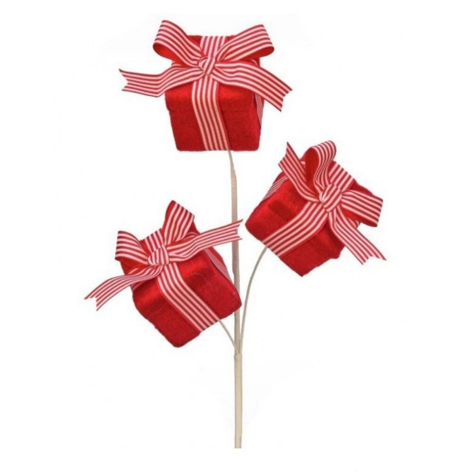 Christmas Red Velvet Peppermint Gift Box Spray, 26 Christmas Spray, Red ...