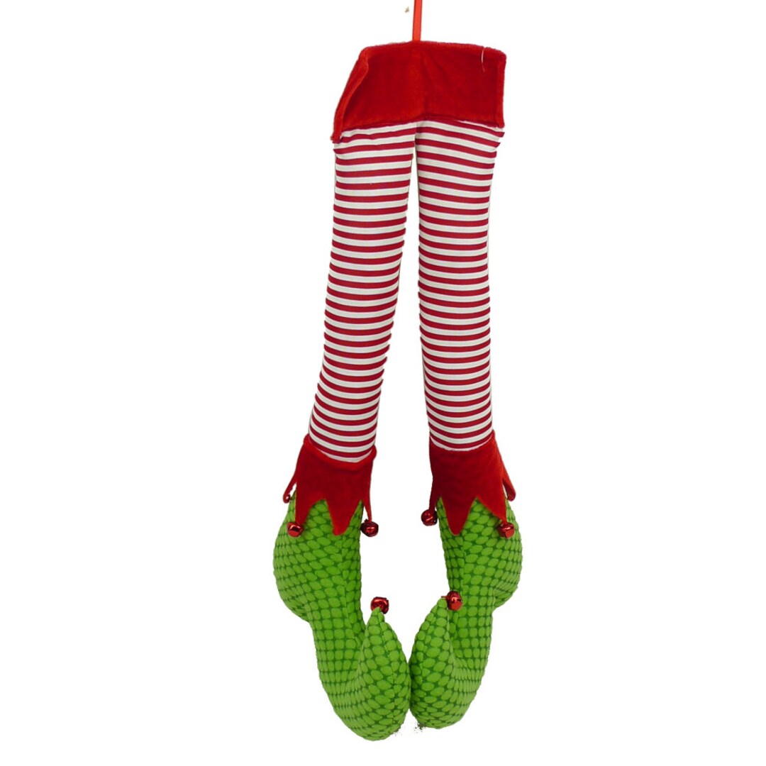 Plush Elf Wreath Legs, Elf Wreath Door Decor, Christmas Wreath ...