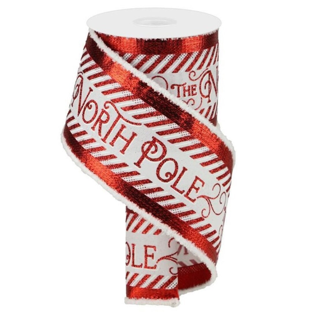 Christmas Ribbon 4, North Pole on Royal Christmas Ribbon, 4 Width ...