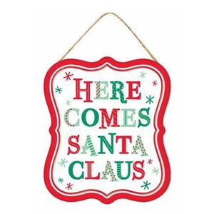 Christmas Tin Matte Santa Asst Sign 7 Santa Christmas - Etsy