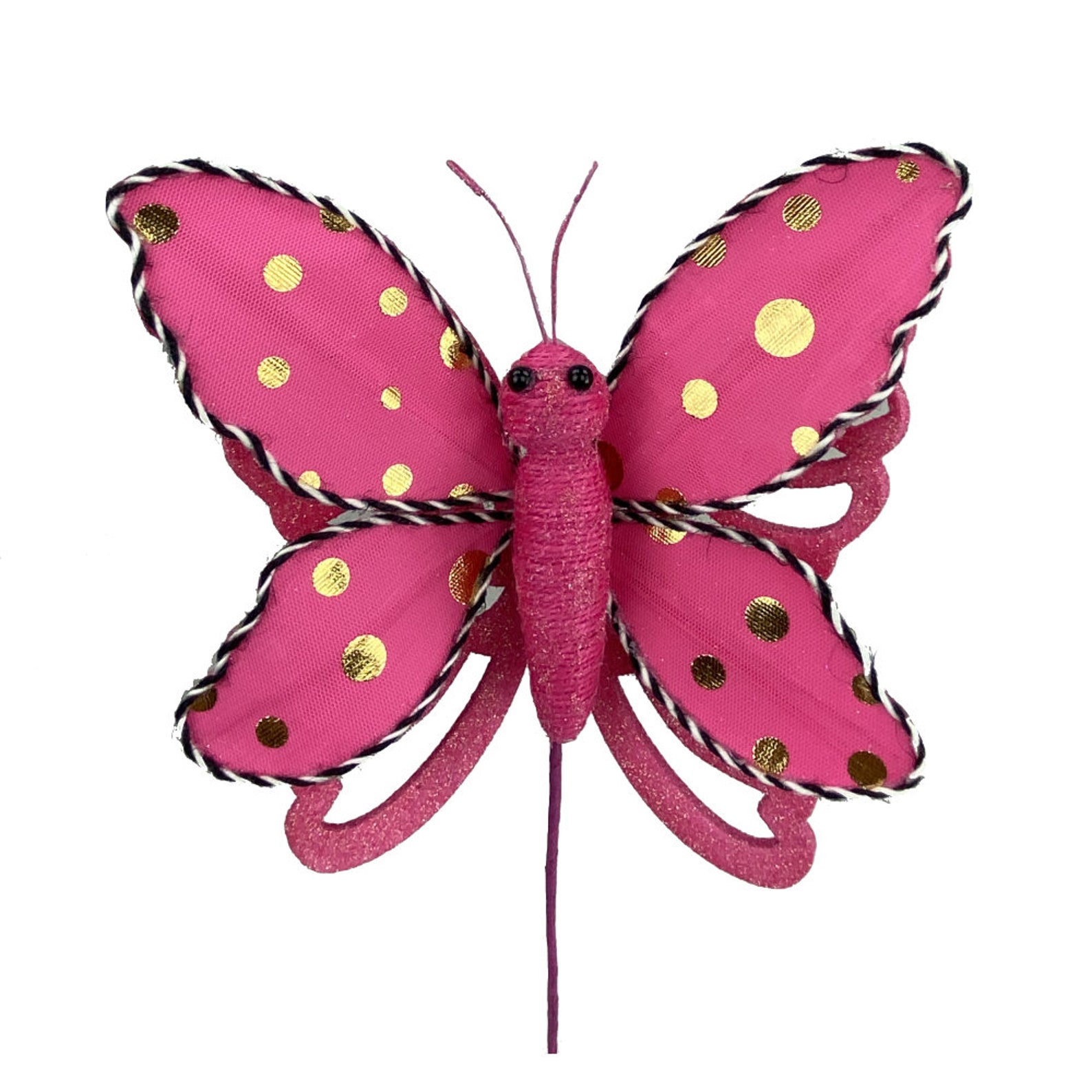 Polka Dot Butterfly Pick Butterfly Wreath Embellishment - Etsy