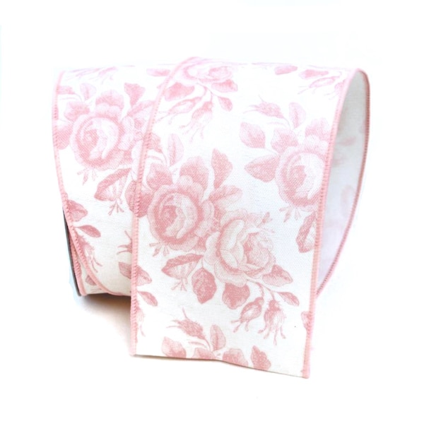 Pink Floral Ribbon - Etsy