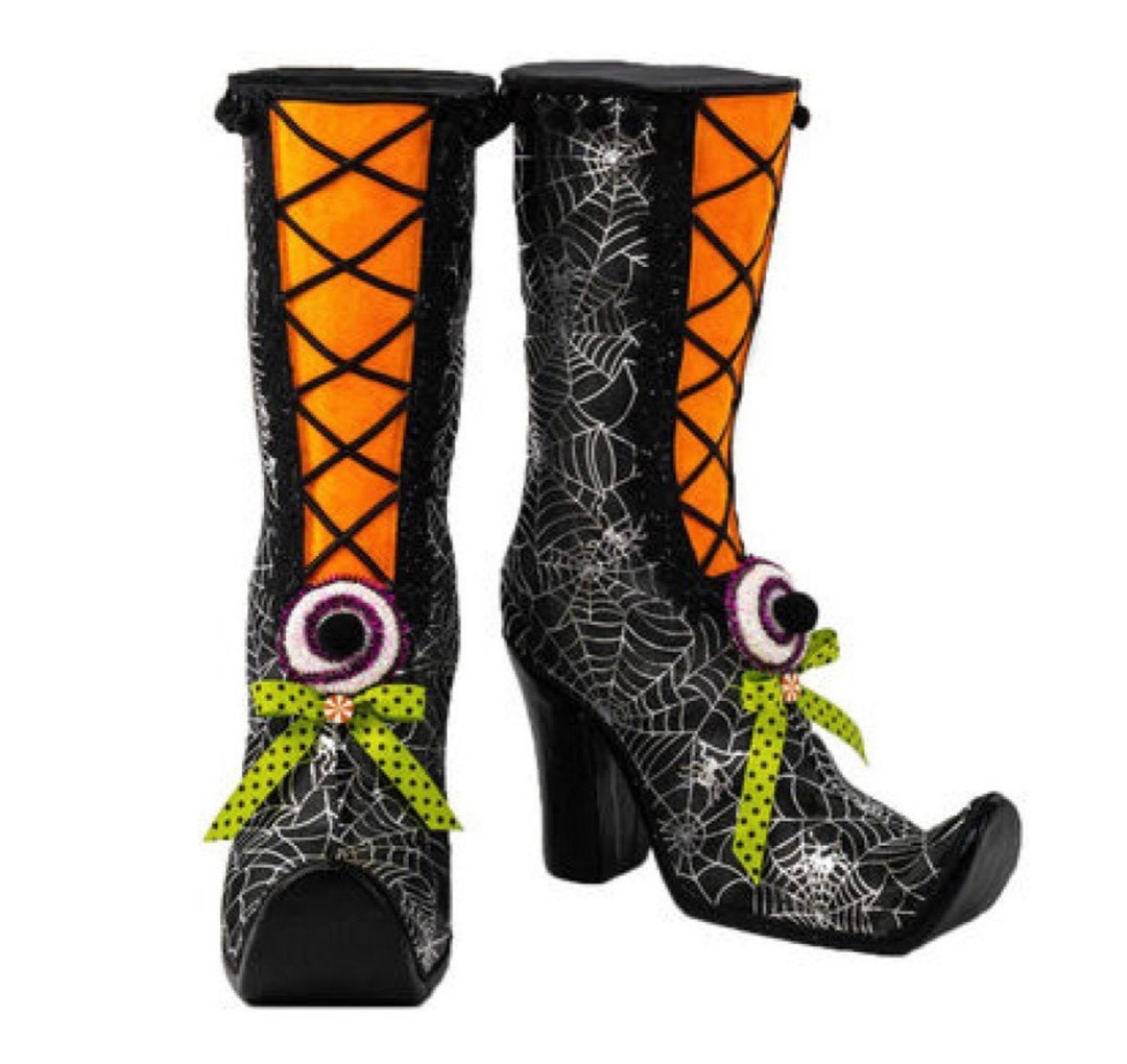 Witch Boot 15 Halloween Witch Boot Ornament Halloween - Etsy