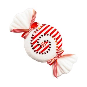 Red Peppermint Candy Wrapper Ornament 9, Wreath Embellishment, Peppermint Ornament, Christmas ...