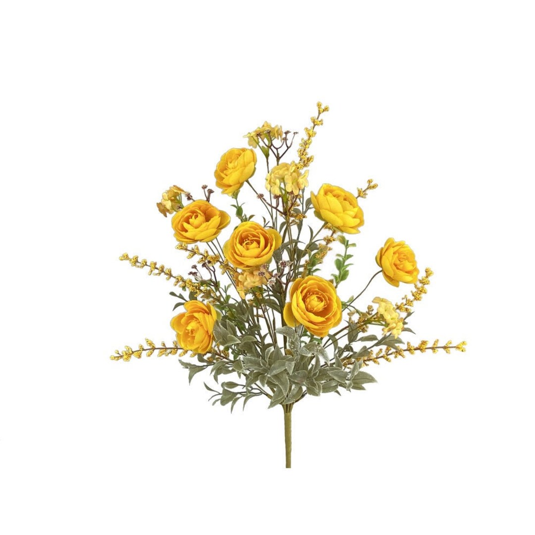Gold Ranunculus Filler Bush 21, Ranunculus Filler Spray, Gold Floral ...