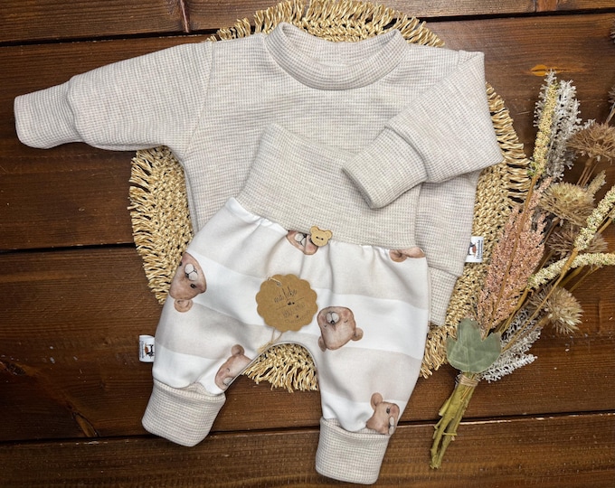 Baby Kinder Set/verschiedene Größen/Mädchen/Sweater Waffeljersey rose ...