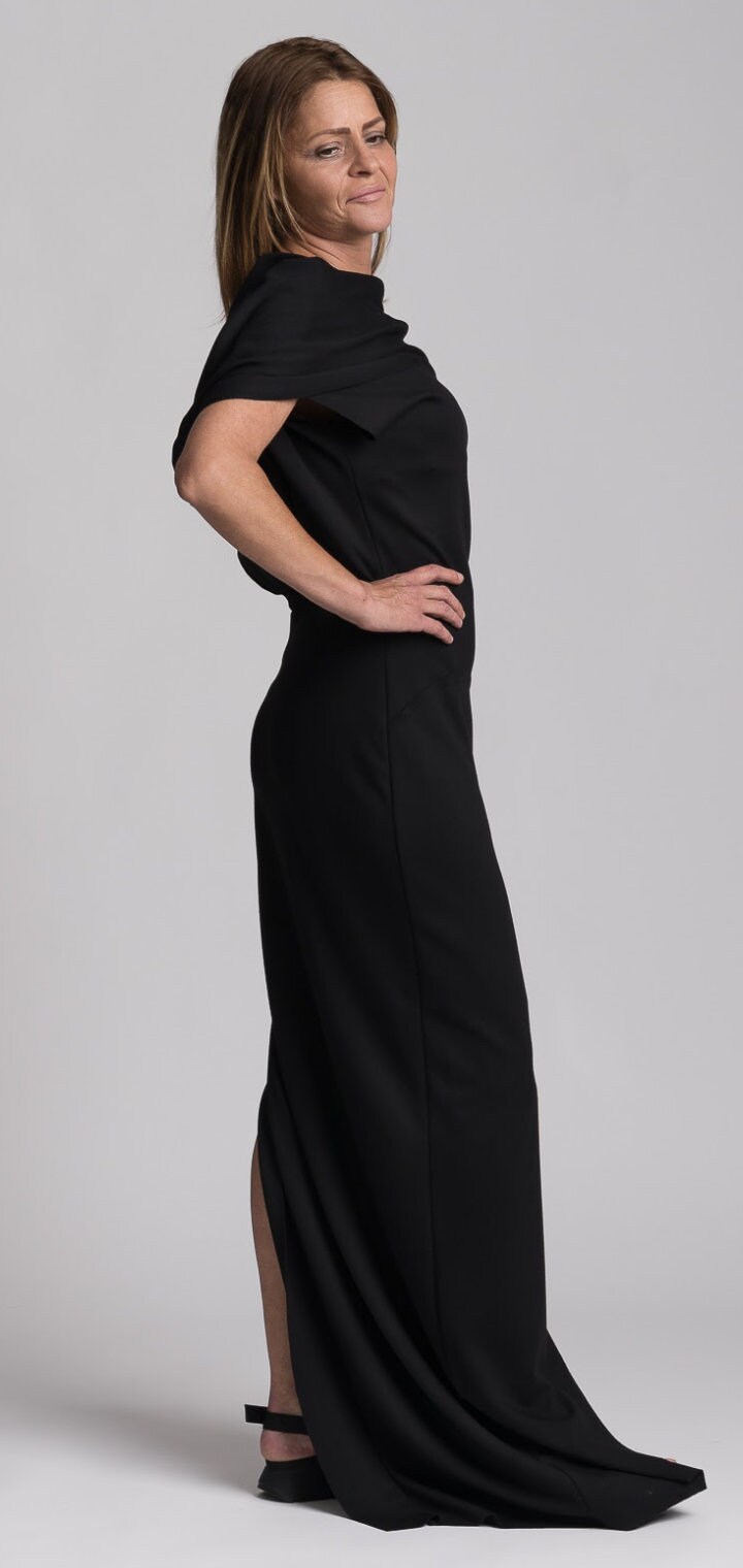Maxi Dress,black Open Back Dress,black Dress, Long Dress - Etsy