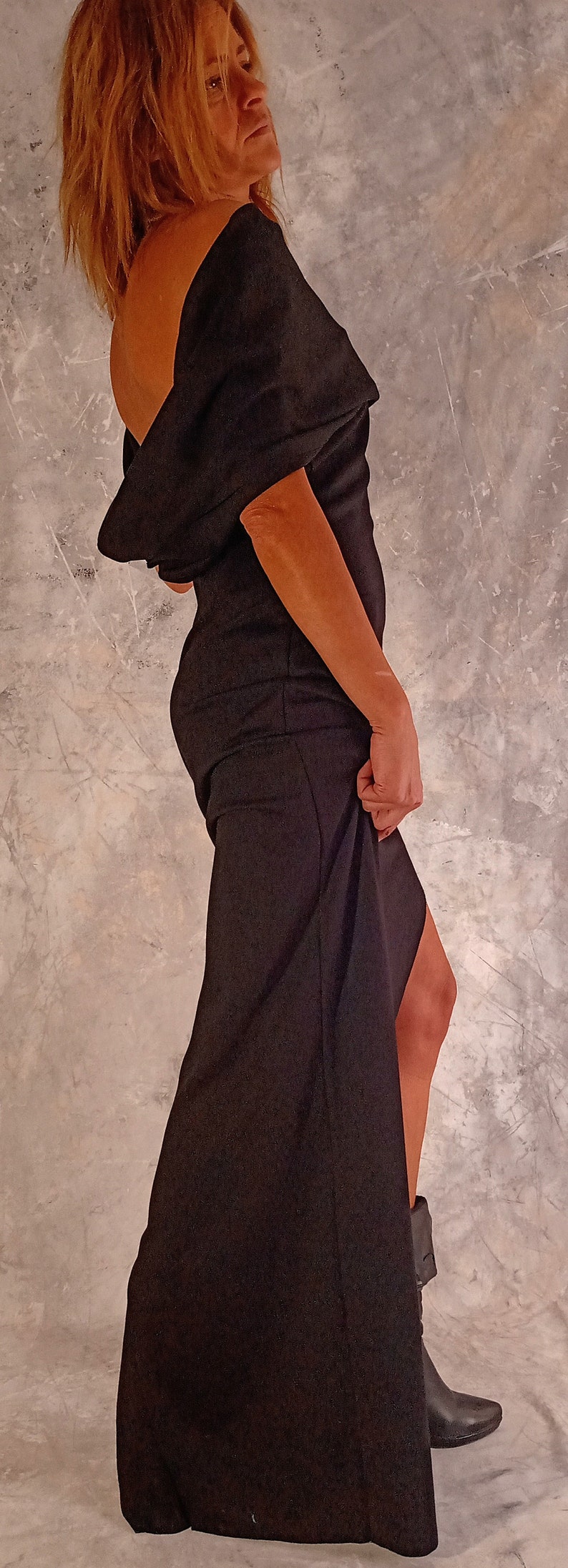 Maxi Dress,black Open Back Dress,black Dress, Long Dress - Etsy