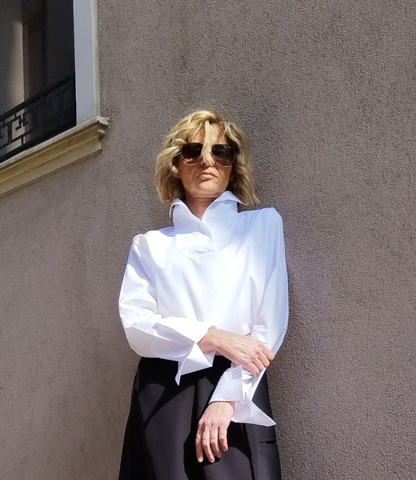 High Collar Dress Shirts Stylish High Collar Neck Blouse Designs to ...