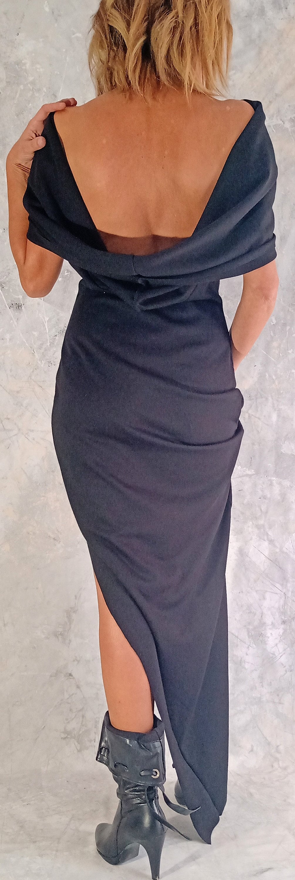 Maxi Dress,black Open Back Dress,black Dress, Long Dress - Etsy