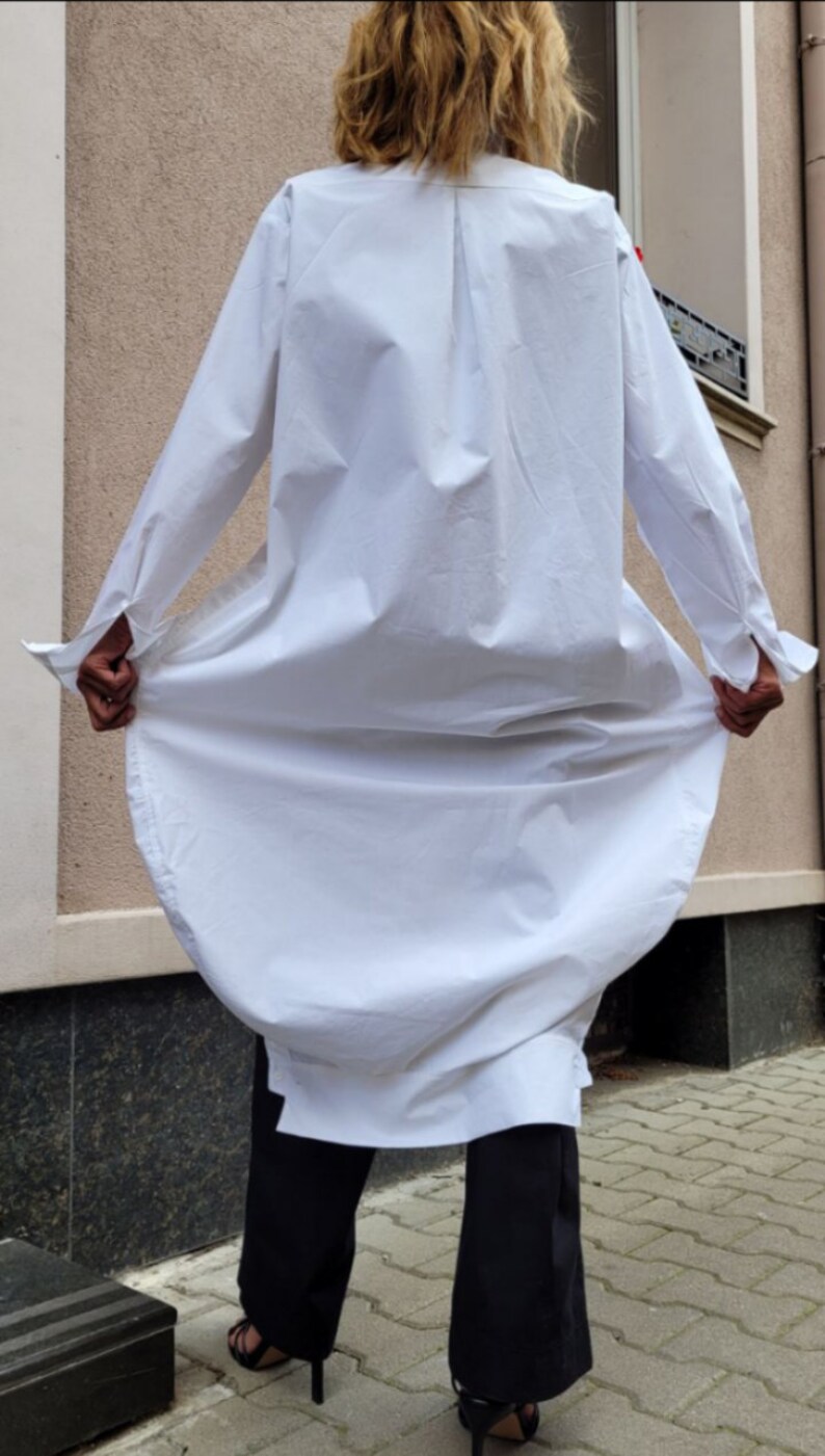 Long High Collar Dress Shirts Stylish High Collar Neck Blouse - Etsy