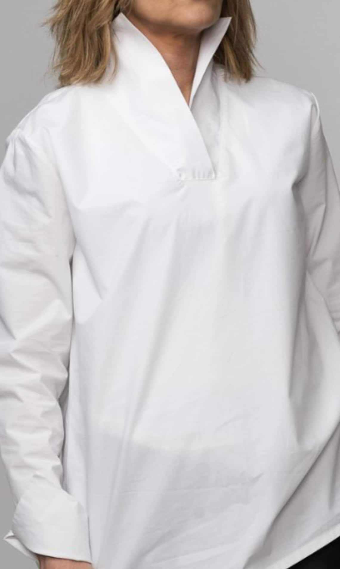 High Collar Dress Shirts Stylish High Collar Neck Blouse - Etsy