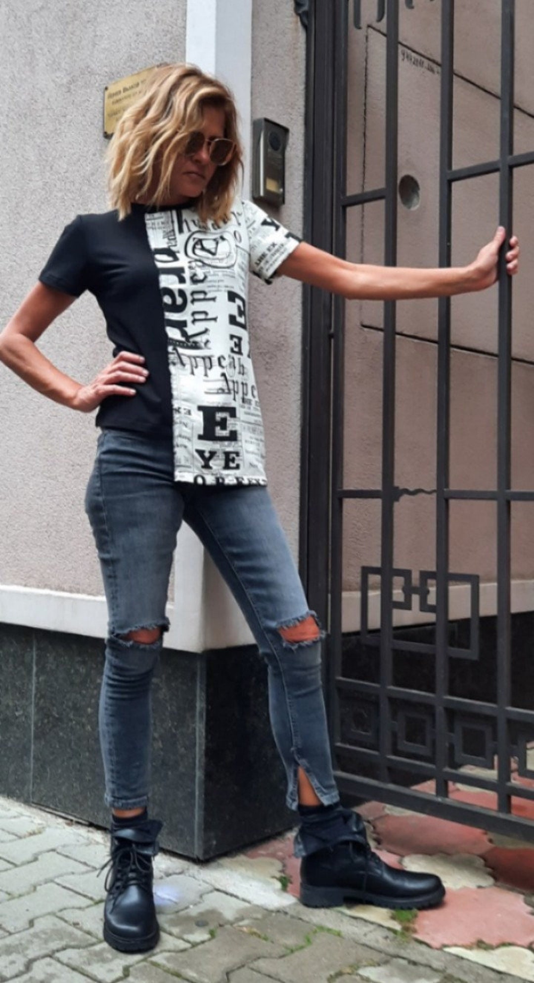 T-shirt, T-shirt With Letters, Unic Designed T-shirts, Handmade Style ...