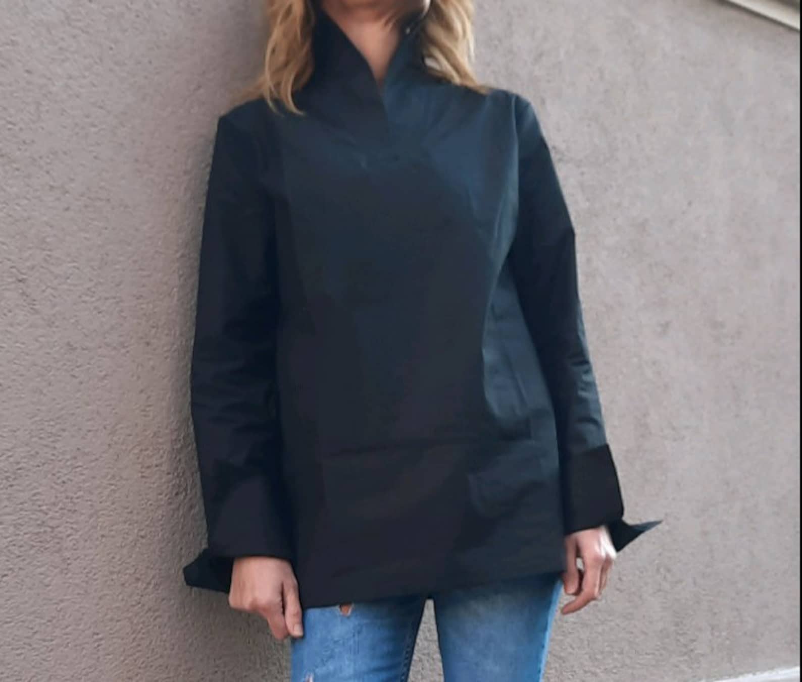 High Collar Dress Shirts Stylish High Collar Neck Blouse Designs to ...