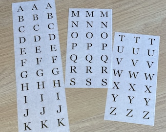 Gold Foil Alphabet HTV Custom Alphabet Sheet Iron on Gold Foil Ready to ...