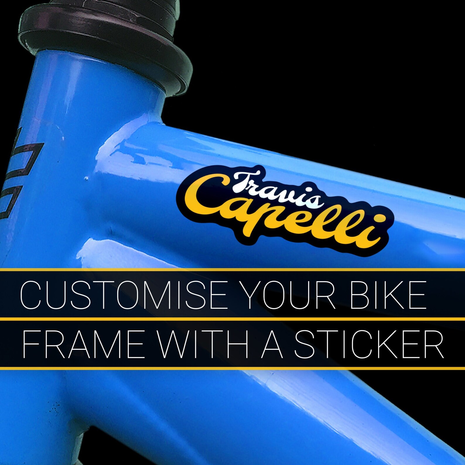 Personalized Bike Frame Sticker: Waterproof Vinyl Decal - Etsy