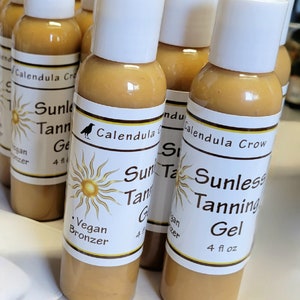 Sunless Tanning Gel Vegan SELF TANNER Bronzer 4oz Bottle - Etsy