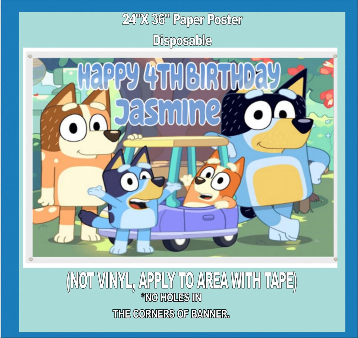 Bluey Birthday Banner Printable Printable World Holiday