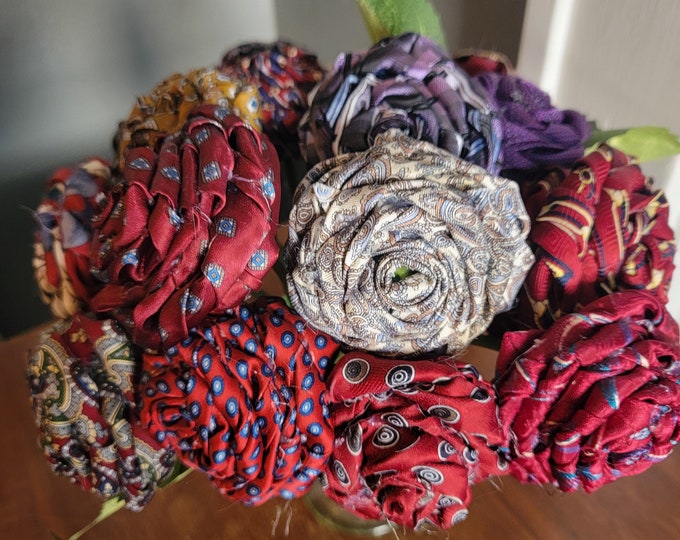Custom Memorial Tie Flower: Unique Tribute on Pin or Stem - Etsy