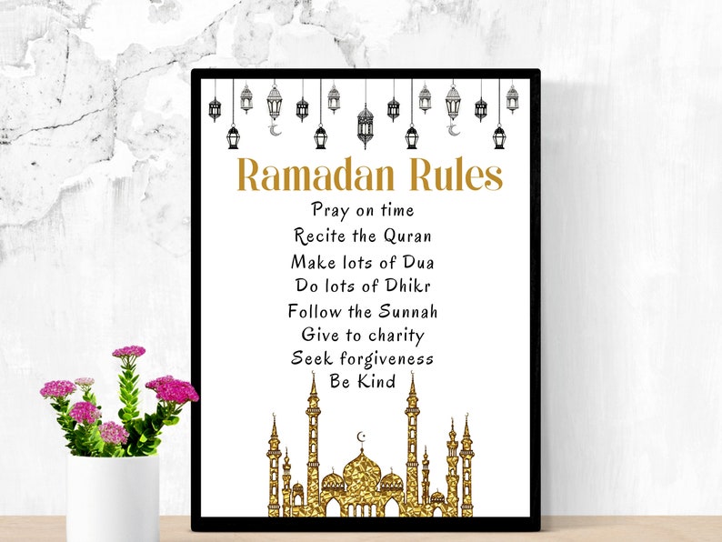 Ramadan Rules Ramadan Decoration Ramadan Decor Eid Gift | Etsy